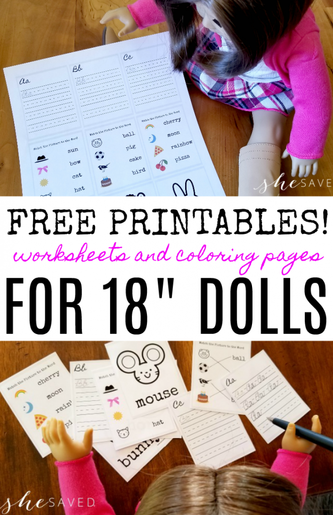 FREE Doll Printable School Worksheets - SheSaved®