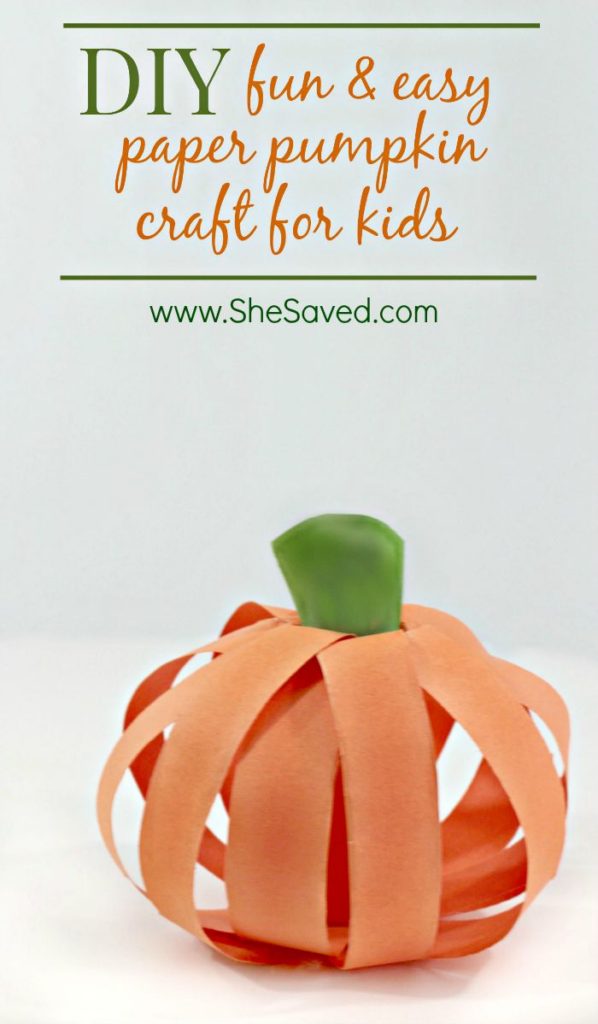 Fall Craft: Easy Paper Pumpkin Craft - SheSaved®