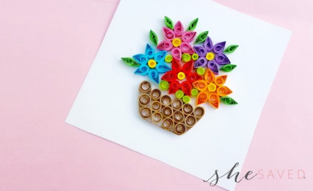 Paper Quilling Flower Basket Project - SheSaved®