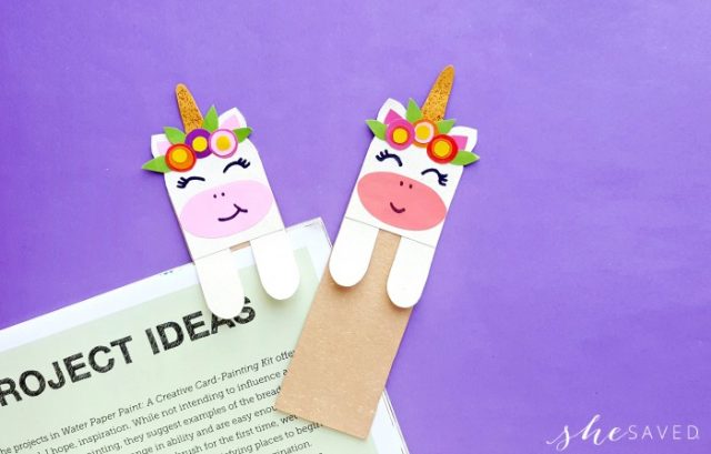 DIY Unicorn Bookmark (with FREE printable template) - SheSaved®