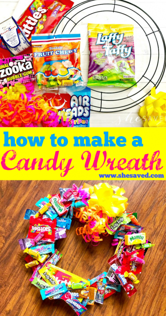 How to Make a Candy Wreath - SheSaved®